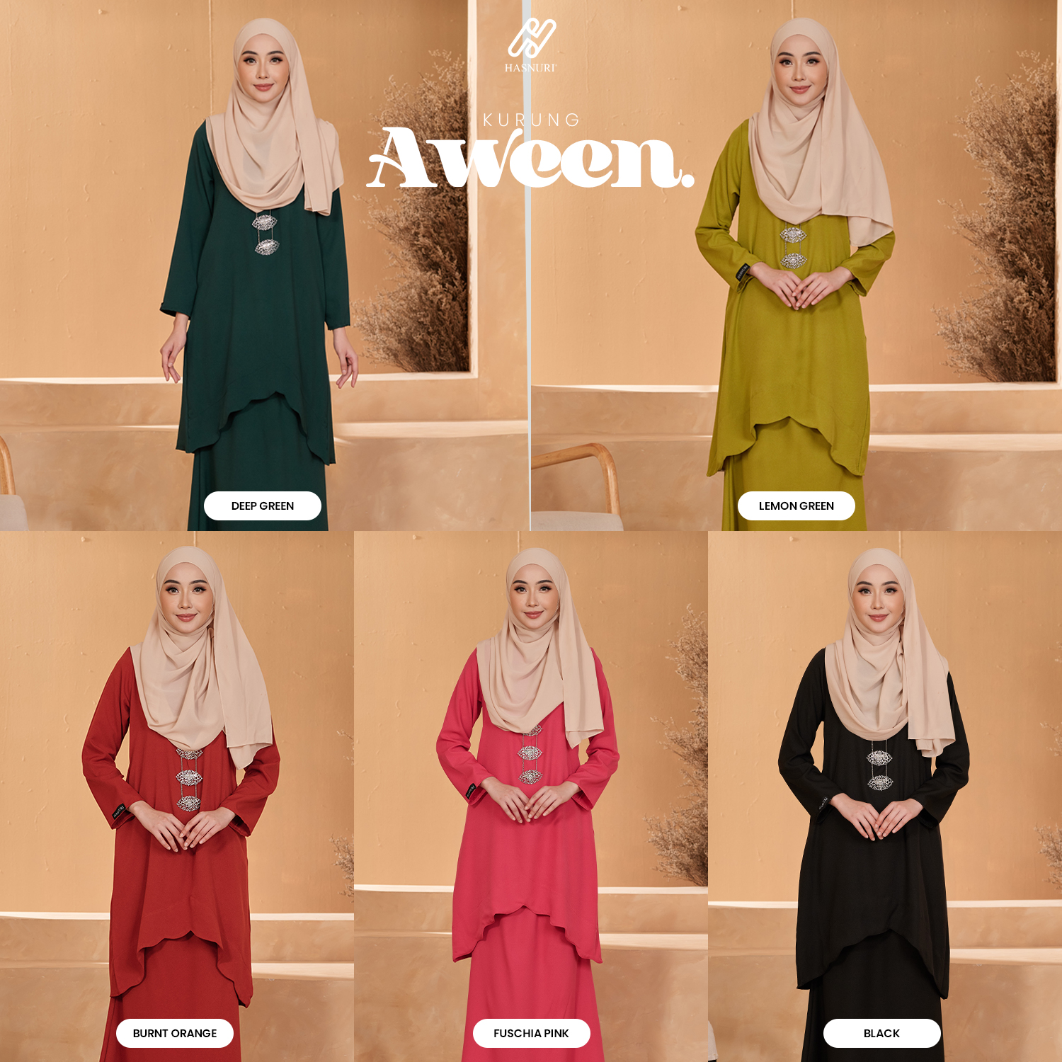 Kurung Aween - Deep Green | Baju Kurung | Modest Fashion Online ...