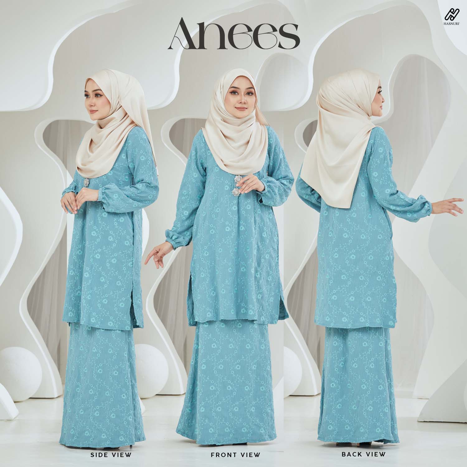Kurung Anees - Light Coco | Baju Kurung | Modest Fashion Online Shopping - Hasnuri.com