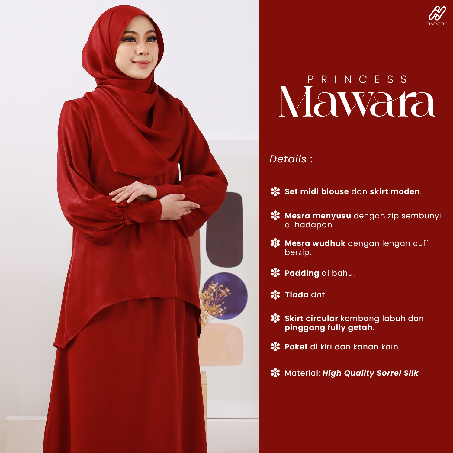 Princess Mawara - Rose Gold | Baju Kurung | Modest Fashion Online ...