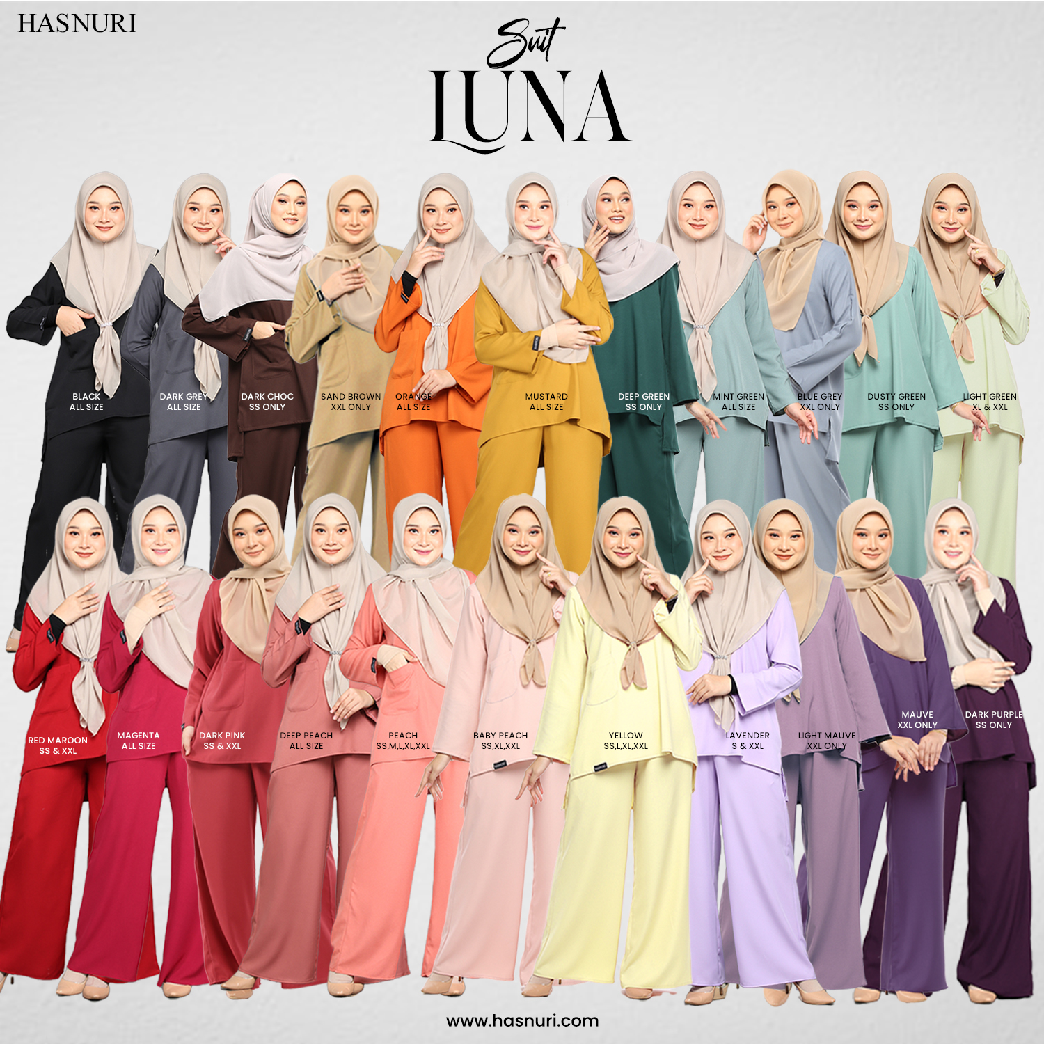Suit Luna - Yellow | Baju Kurung | Modest Fashion Online Shopping ...
