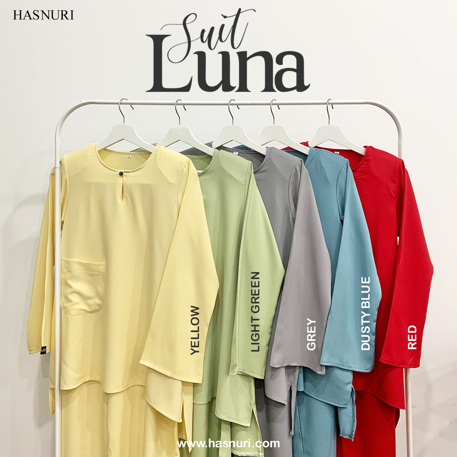 Suit Luna - Yellow | Baju Kurung | Modest Fashion Online Shopping ...