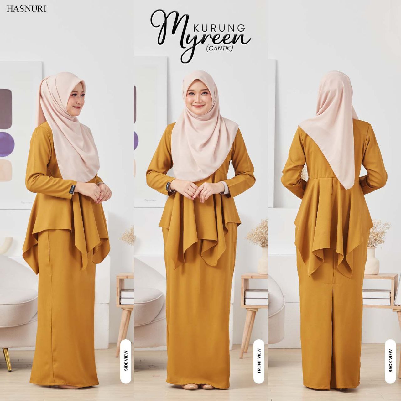 Kurung Myreen - Mint Green | Baju Kurung | Modest Fashion Online ...